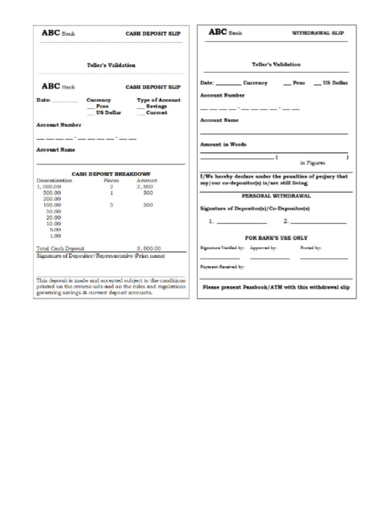 Bank Forms | PDF