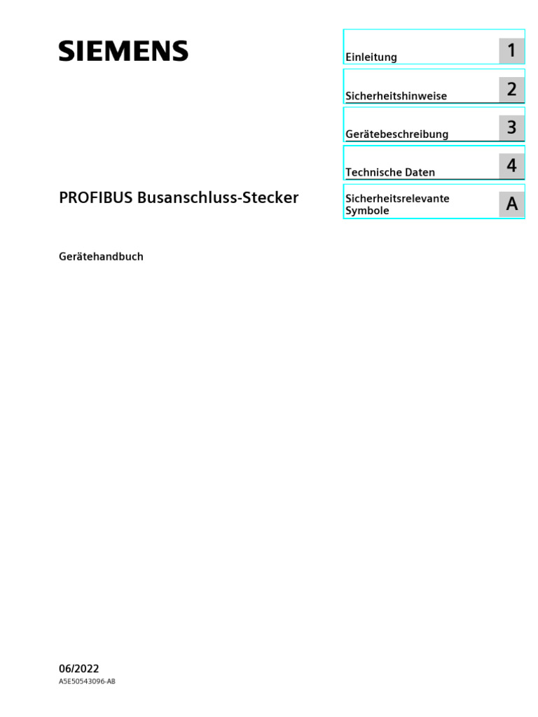 Profibus Connector Manual de-DE de-DE | PDF