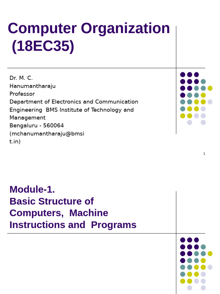 18EC35 - Module 1 - Dr. MCH | PDF