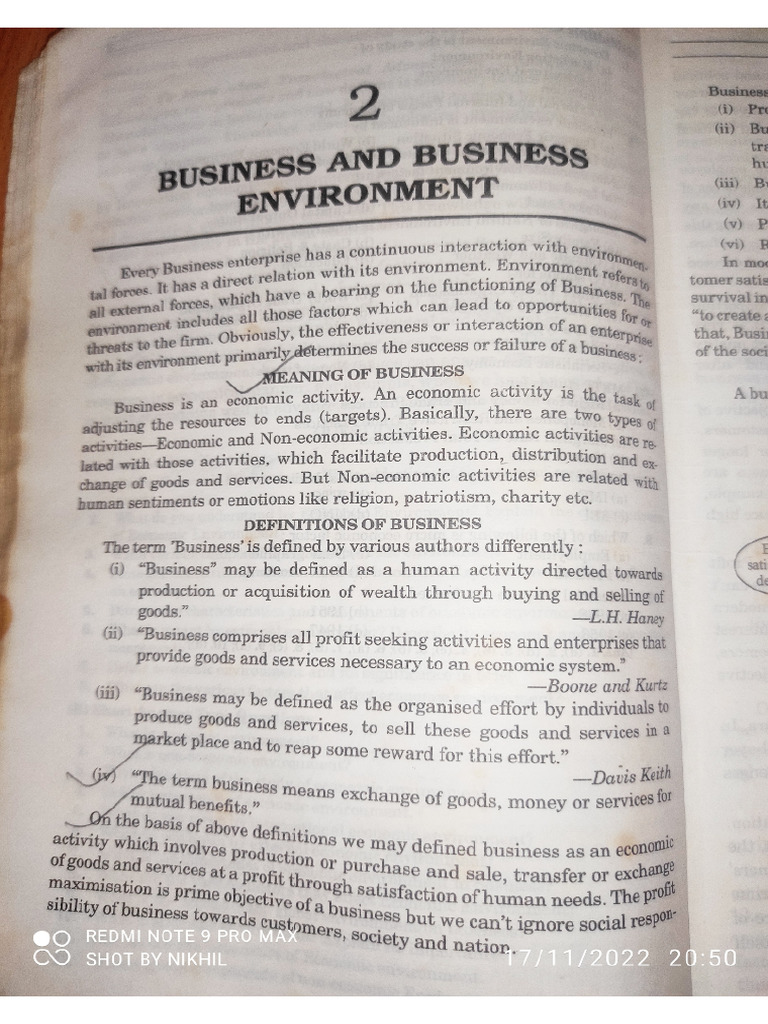Unit-1 Business Environment | PDF