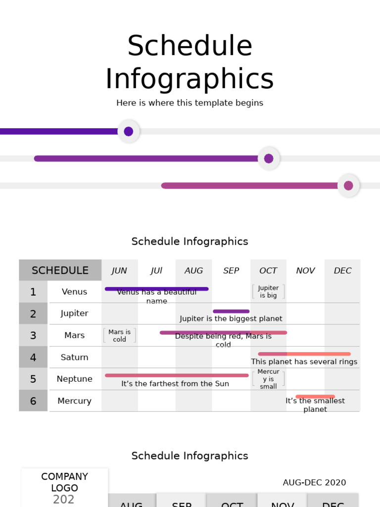 Time Plan - Schedule Infographics by Slidesgo | PDF