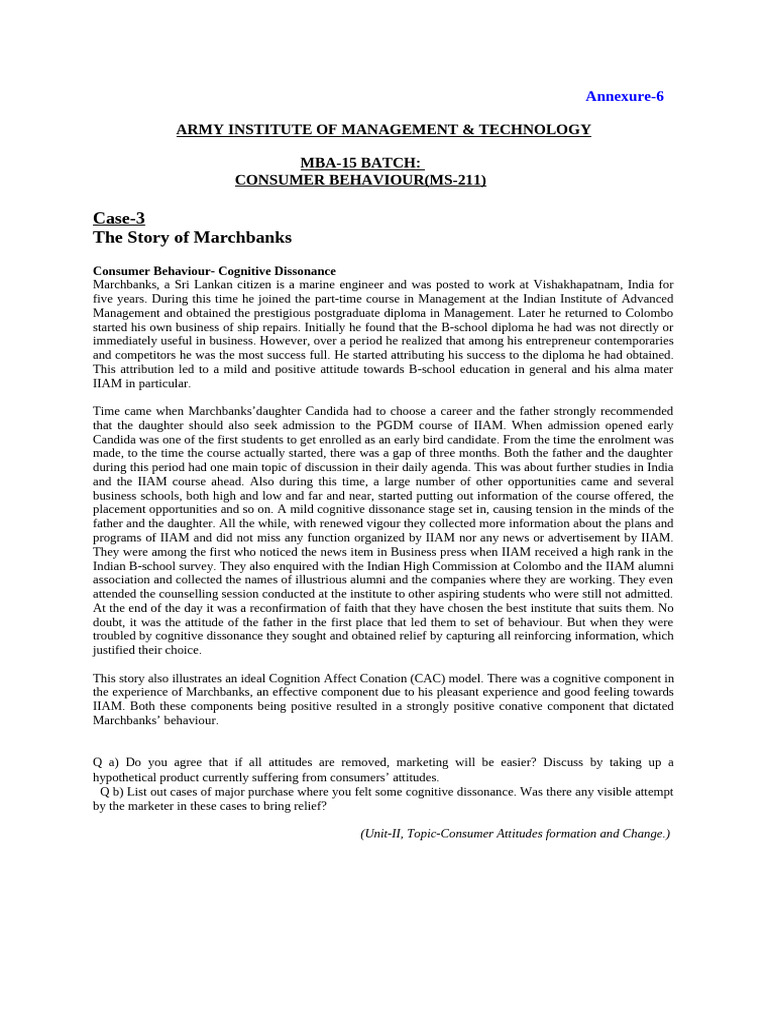 Annexure-6 Case Study | PDF