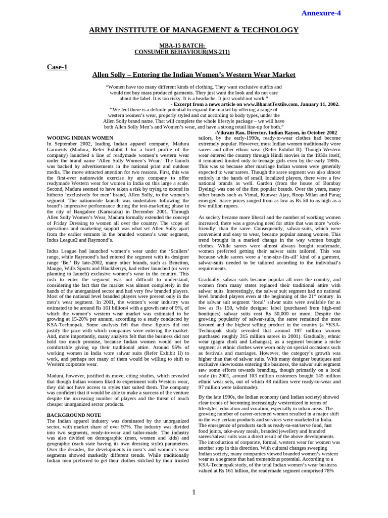 Annexure-4 Case Study | PDF