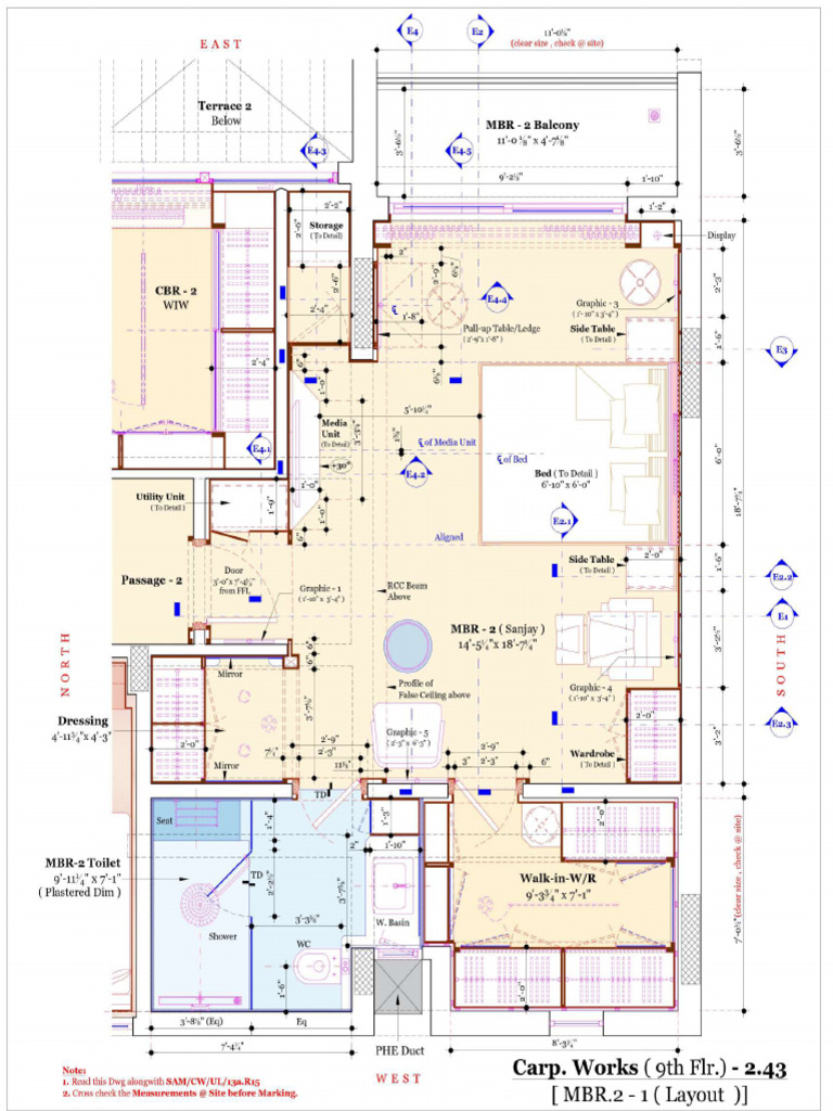 Reference Interior Working Drawing | PDF