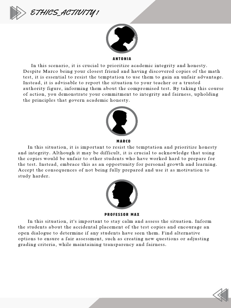 Ethics Activity 1 | PDF