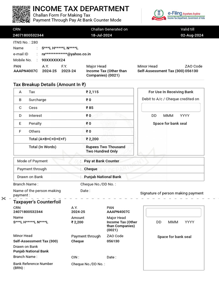 Sa Tax To Pay - 2 Ay 24-25 | PDF