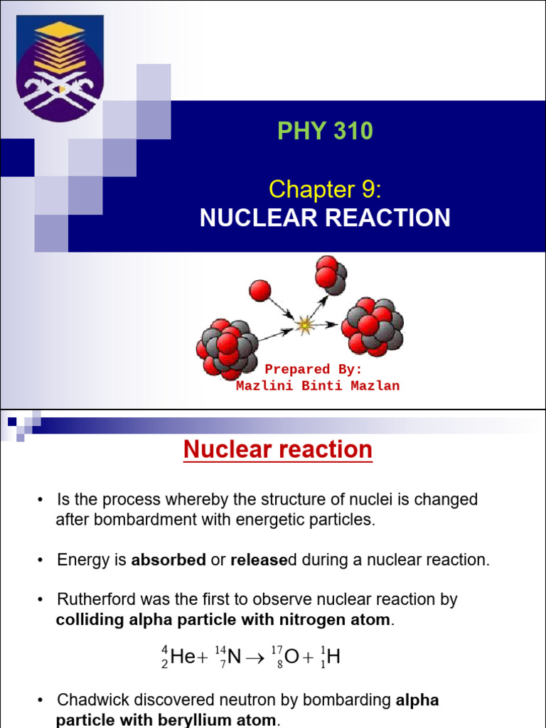 Chap 9 Nuclear Reaction | PDF