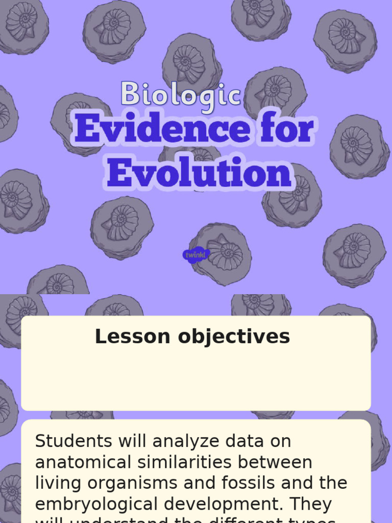 Biologic Evidence of Evolution | PDF