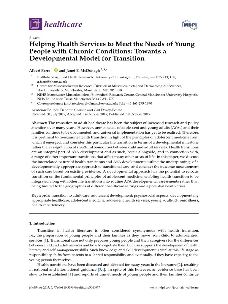 2017 - Helping Health Services To Meet The Needs of Young People With ...
