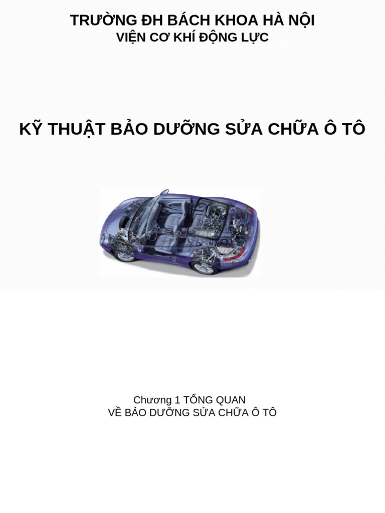 1. Chương 1 Tổng Quan Về BDSC ô Tô | PDF