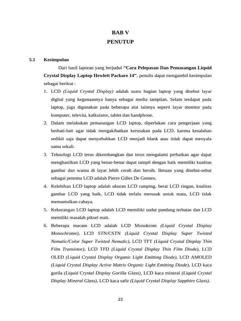 Laporan BAB V | PDF