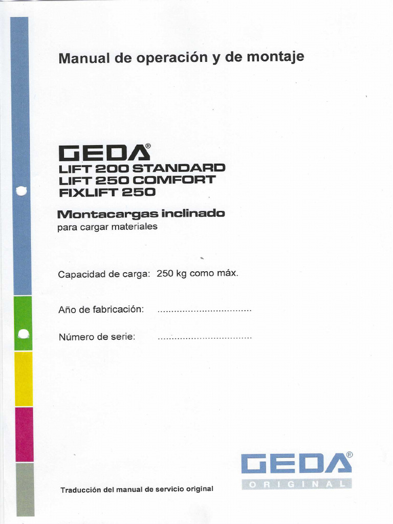 Manual de Operación y de Montaje | PDF