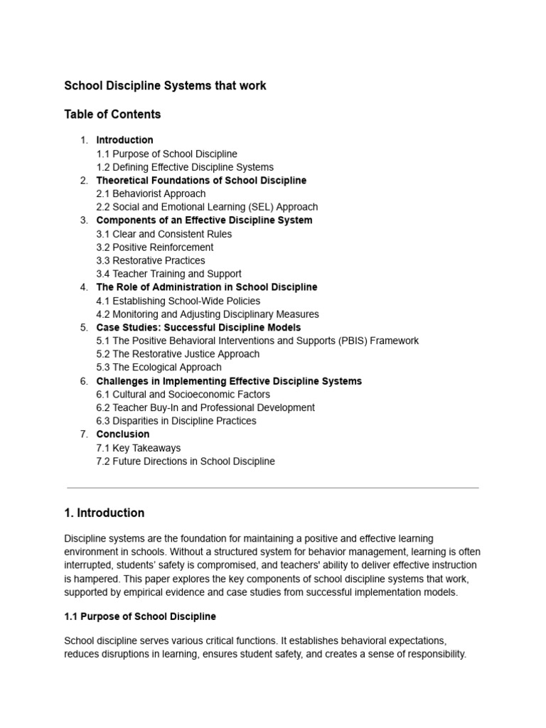 Effective School Discipline Systems | PDF | Disciplines | Reinforcement