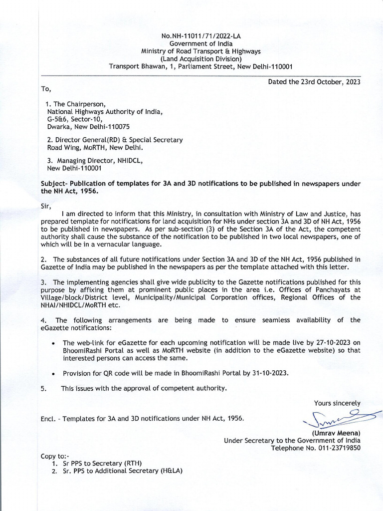 2023.10.23 Publication of Templates For 3A and 3D Notification - Reg ...