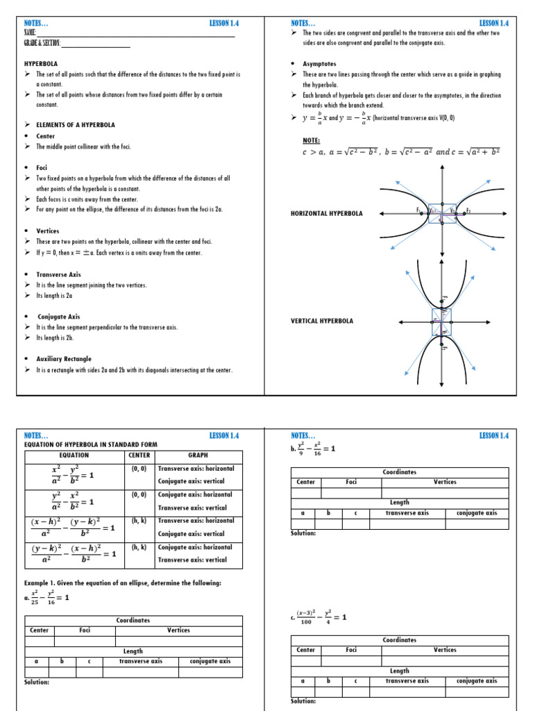 Hyperbola | PDF