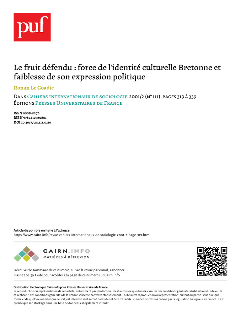 RLC - Le Fruit Défendu | PDF