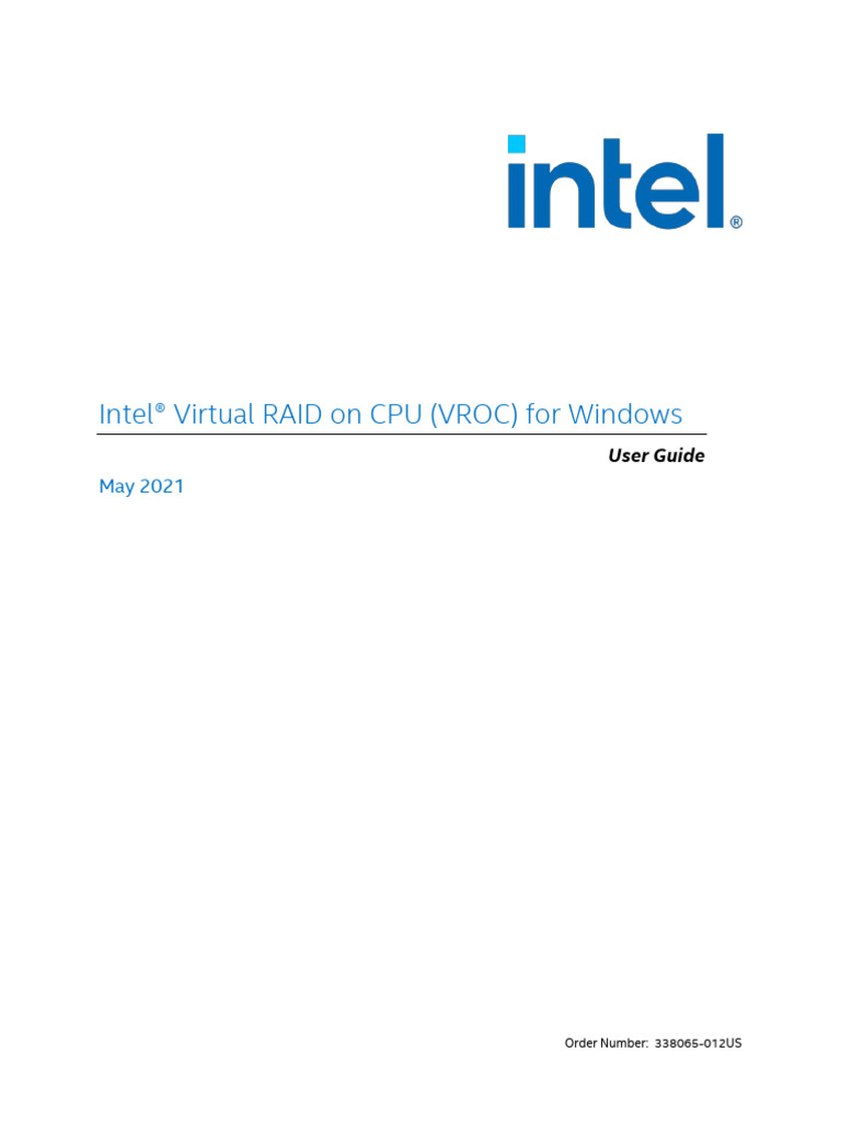 Windows - VROC - 7.6 - User - Guide-3 38065-012US | PDF