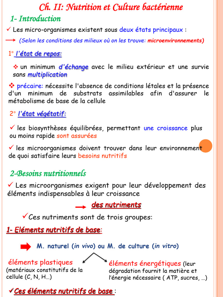 Cour de Microbiologie S3 Séance II 2022-2023 | PDF