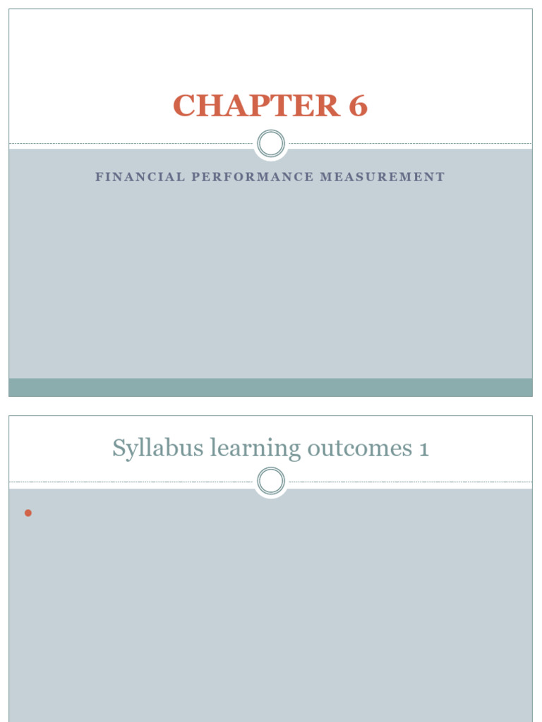 CHAPTER 6 - Financial Performance Measurement | PDF