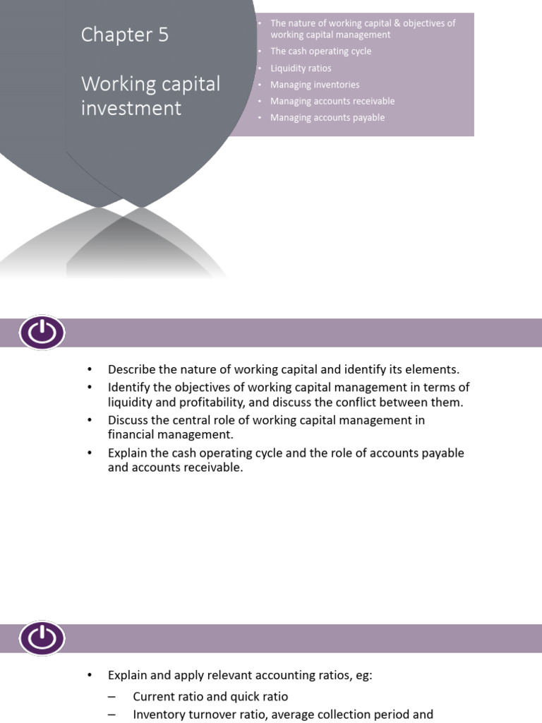 Chapter 5 Working Capital Investment | PDF