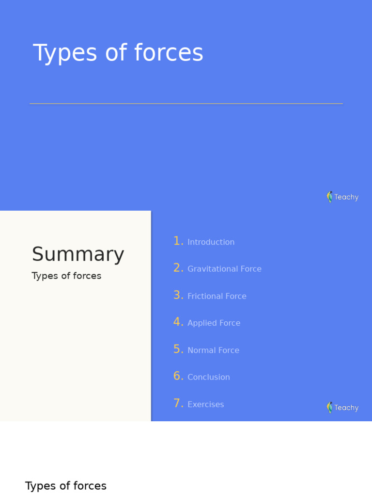 Slide Types of Forces | PDF