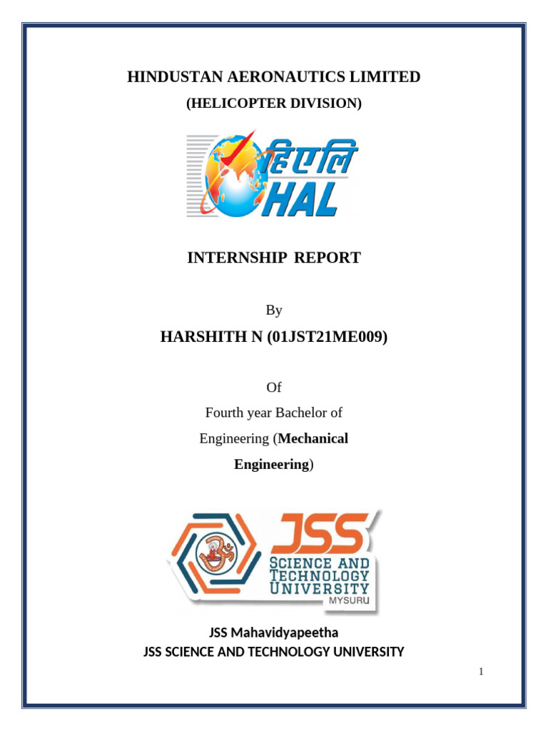 HAL Report 1.... | PDF