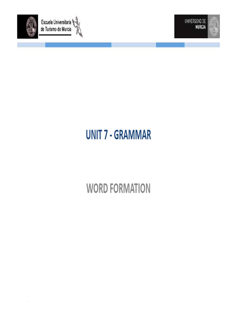 4º Unit 7 Suffixes | PDF