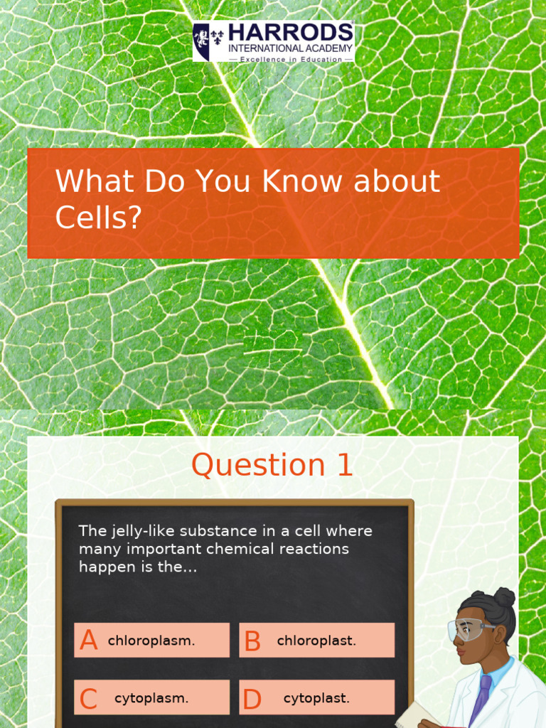 Week#5 Y7 Science - Cells Quiz PowerPoint | PDF