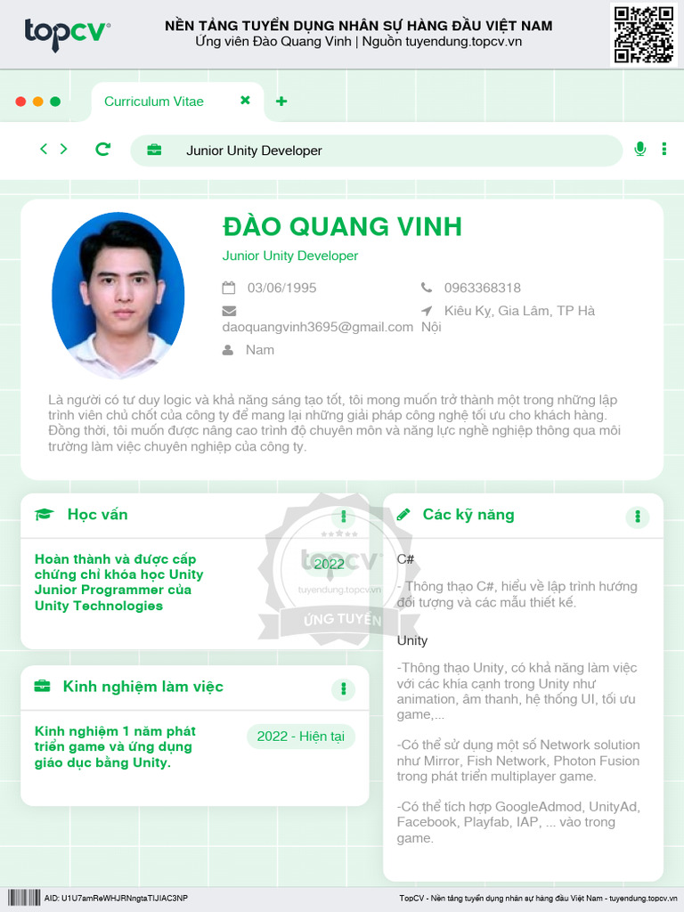 Ao Vinh Quang - Dev | PDF