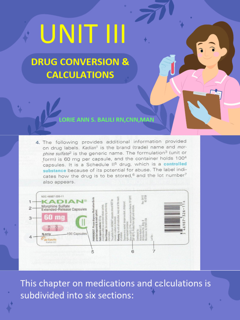 UNIT 2.3 Drug Computation | PDF