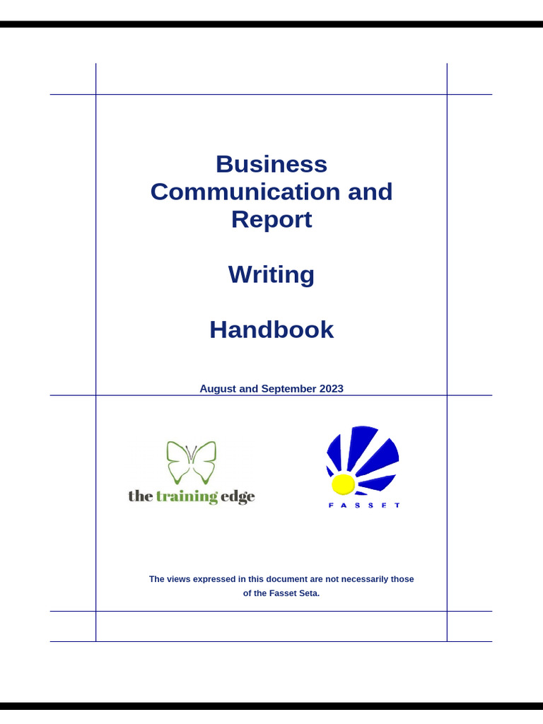 3 Business Communication and Report Writing Handbook | PDF