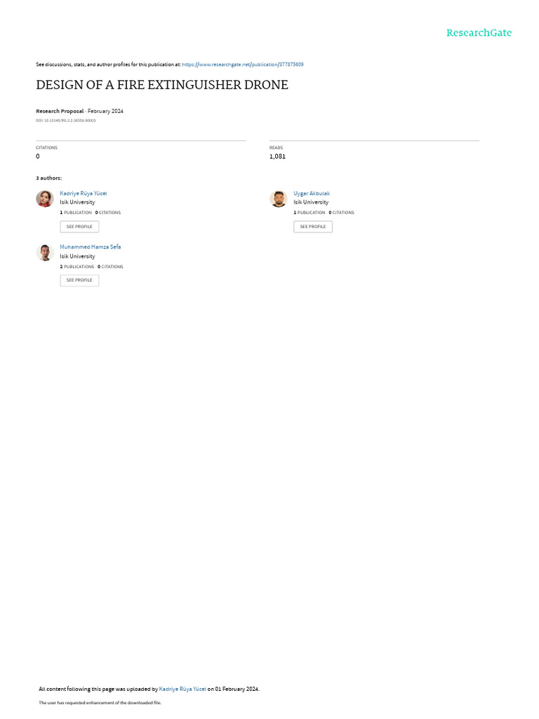 Fire Extinguisher Drone Projects | PDF