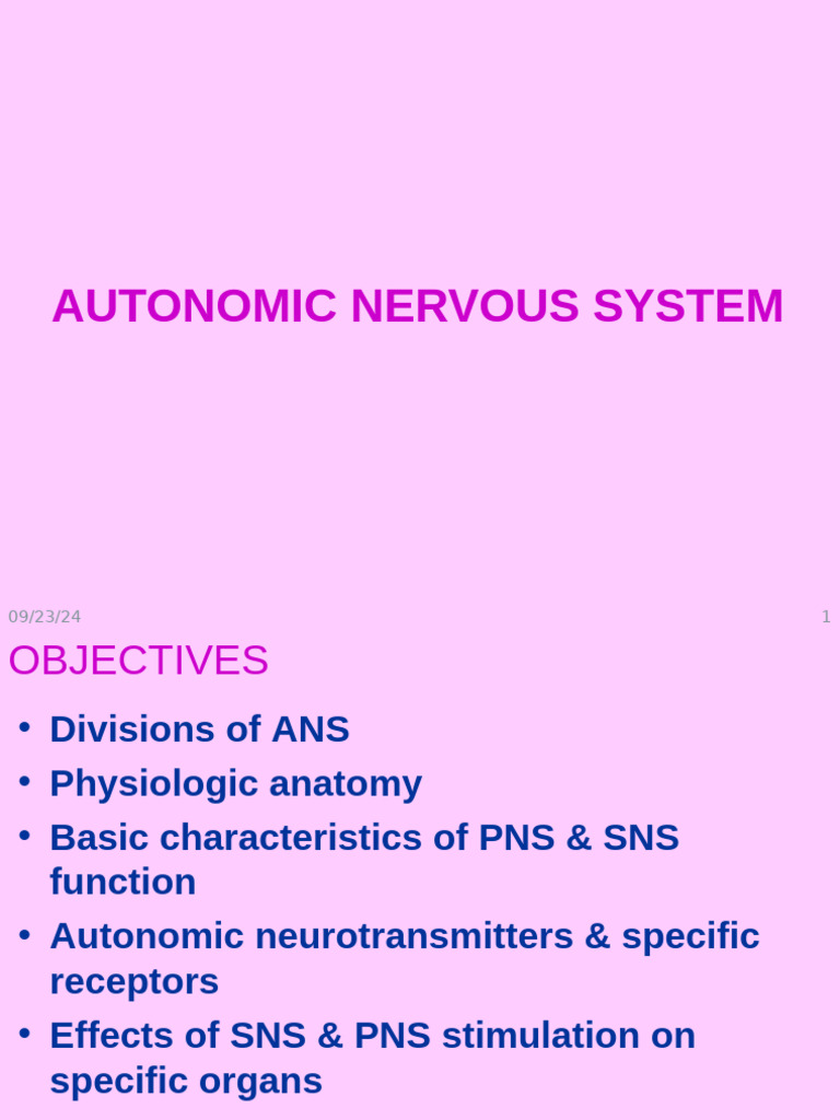 Autonomic Nervous System | PDF