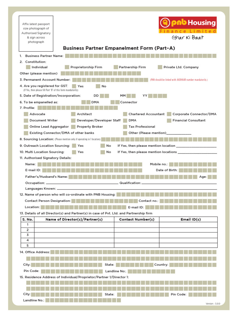 Business Partner Empanelment Form | PDF