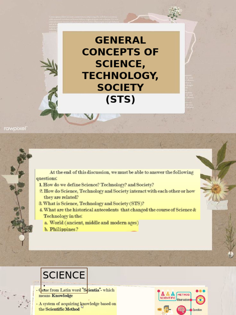 General Concepts of Science Technology Socety | PDF