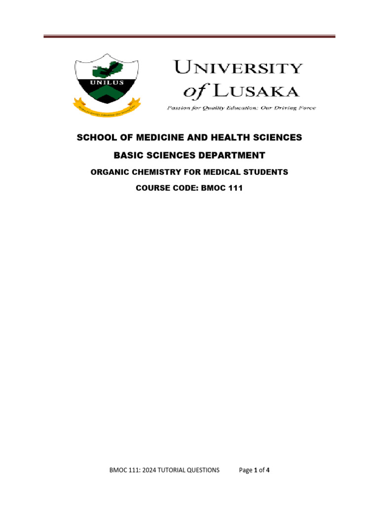 Bmoc 111 Tutorial 2 | PDF