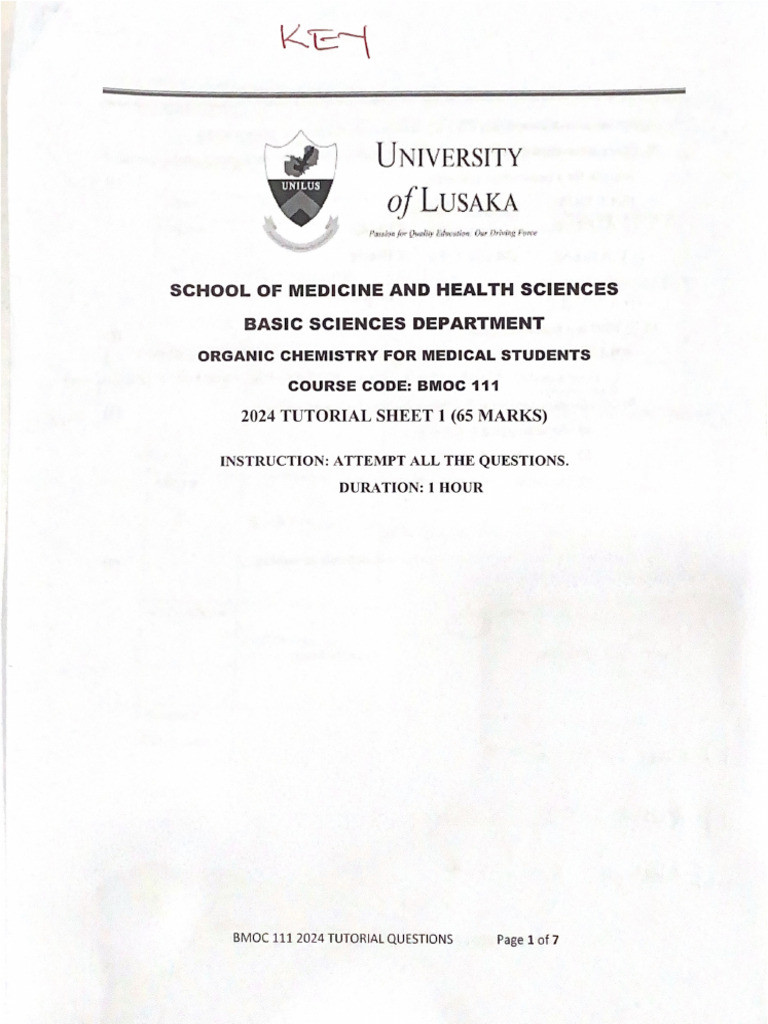 Organic Chemistry Tutorial Sheet 1 Solutions | PDF