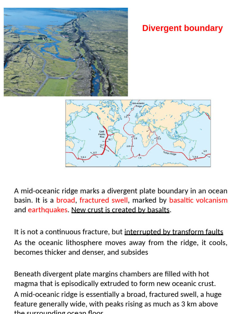 Plate tectonic divergent boundary | PDF