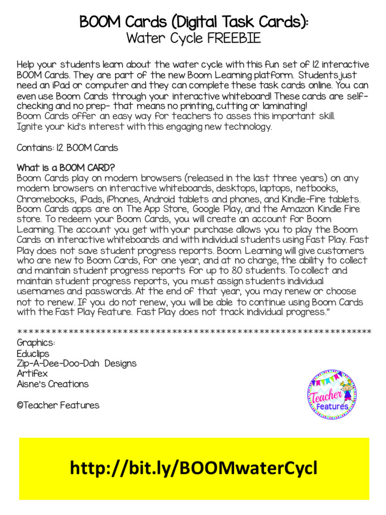 Bitly Water Cycle FREEBIE | PDF