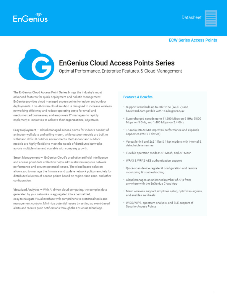 DS EnGenius-Cloud-APs v5.0 | PDF