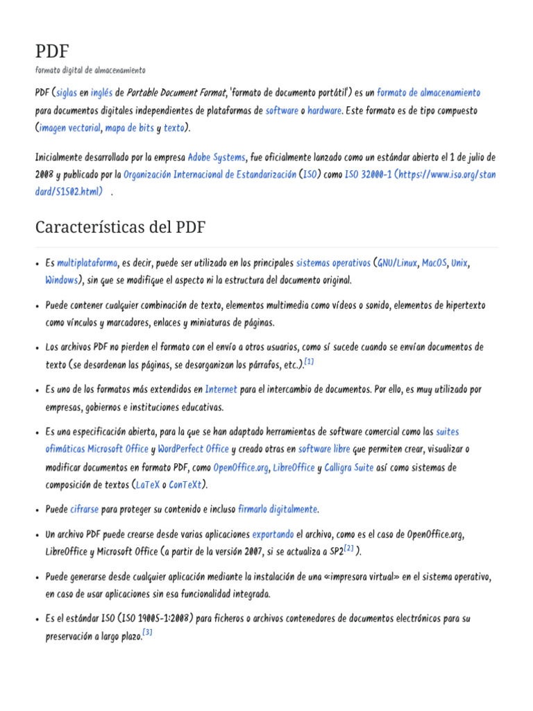 PDF - Wikipedia, La Enciclopedia Libre | PDF