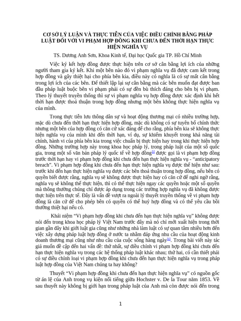 Duong Anh Son - Vi Pham Hop Dong-2 | PDF