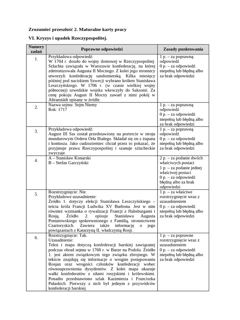 Maturalne Karty Pracy CZ 2 Rozdzial 6 Odpowiedzi D | PDF