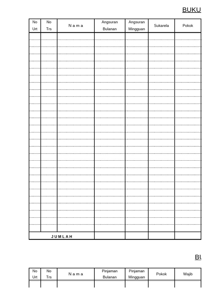 Buku Catatan Kasir | PDF