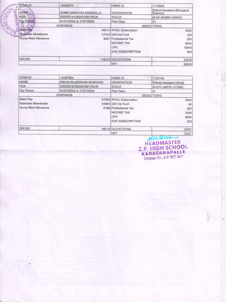 Pay Slips | PDF