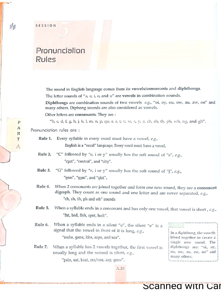 Unit 1, Session 5 Pronunciation Rules | PDF