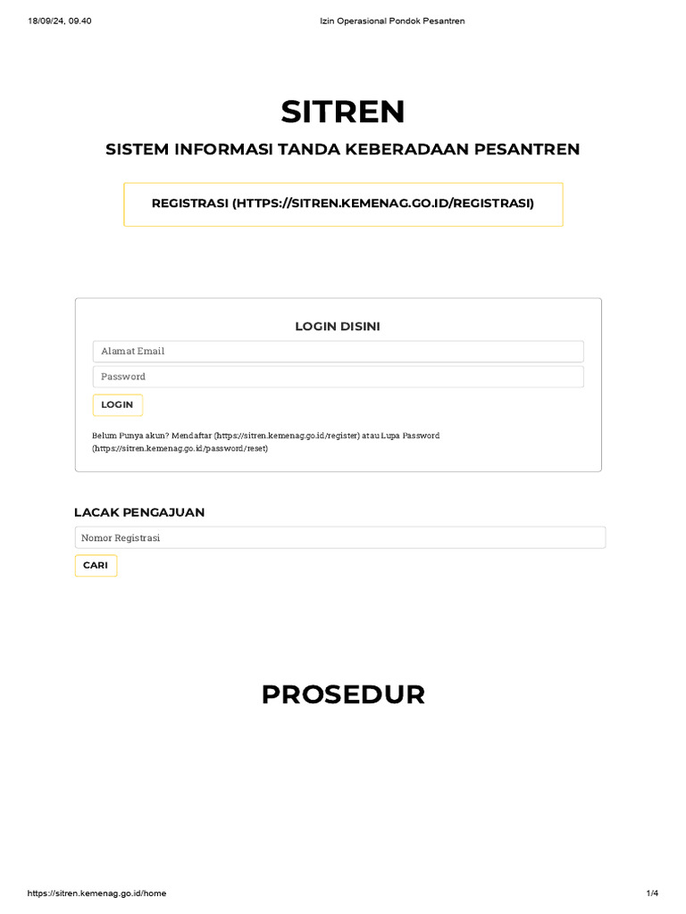 Izin Operasional Pondok Pesantren | PDF
