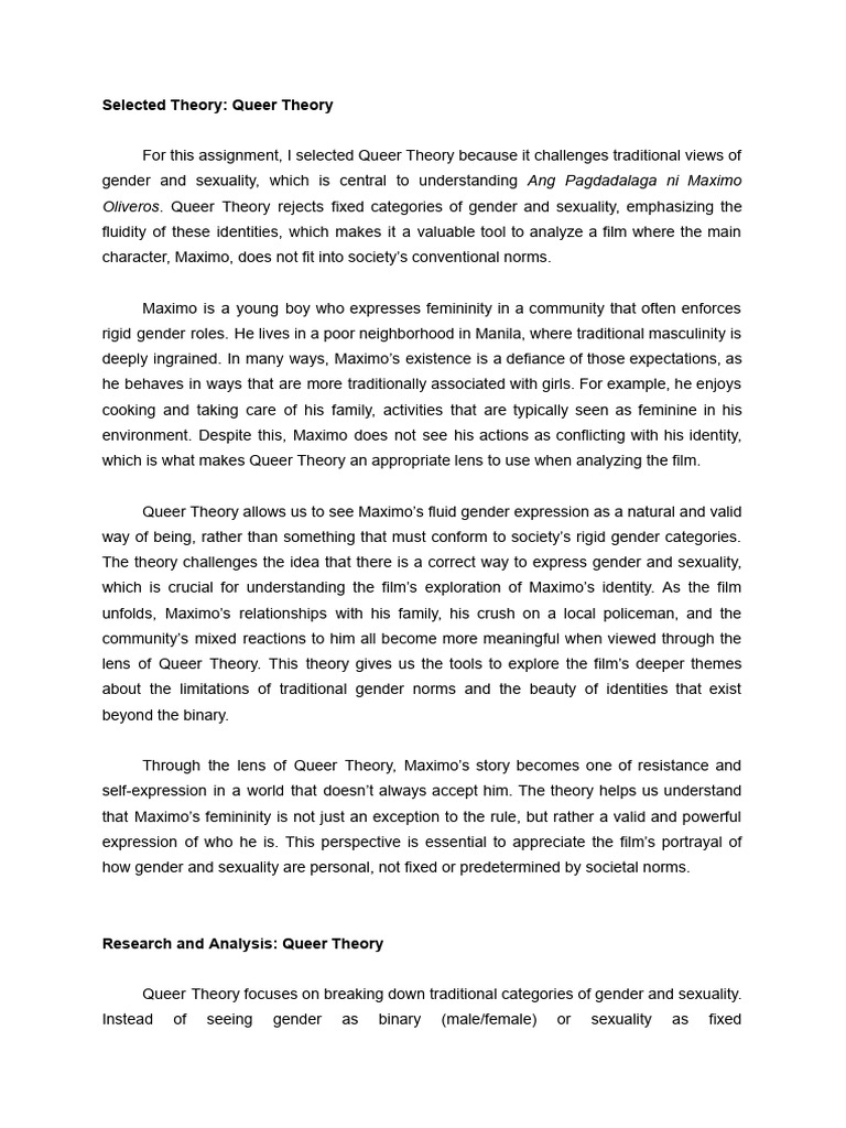 Selected Theory_ Queer Theory | PDF