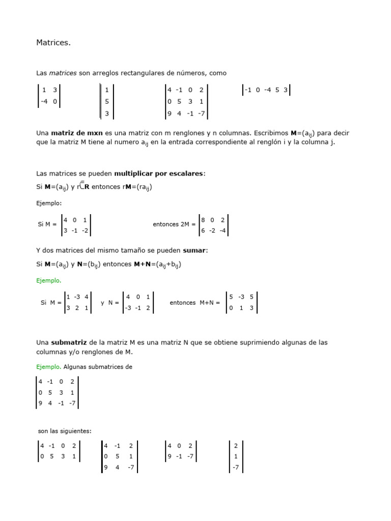 Matrices | PDF
