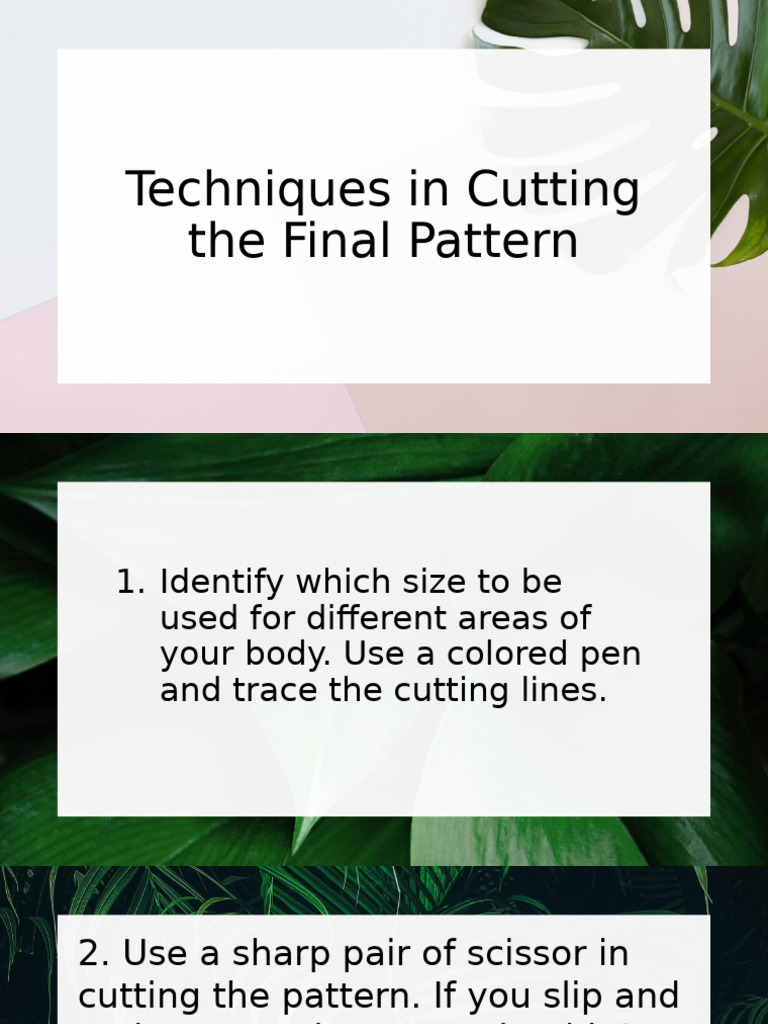 LESSON 1.10 Techniques in Cutting Final Pattern | PDF
